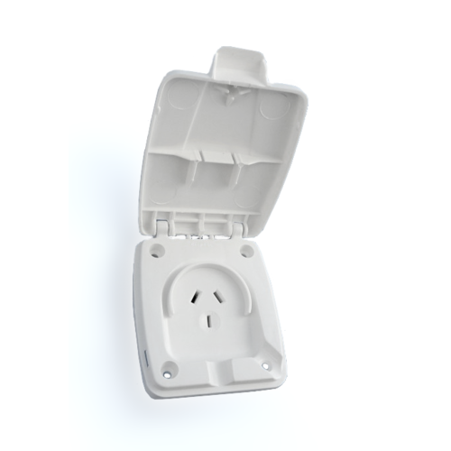 Clipsal External Power Outlet White 240V/10A